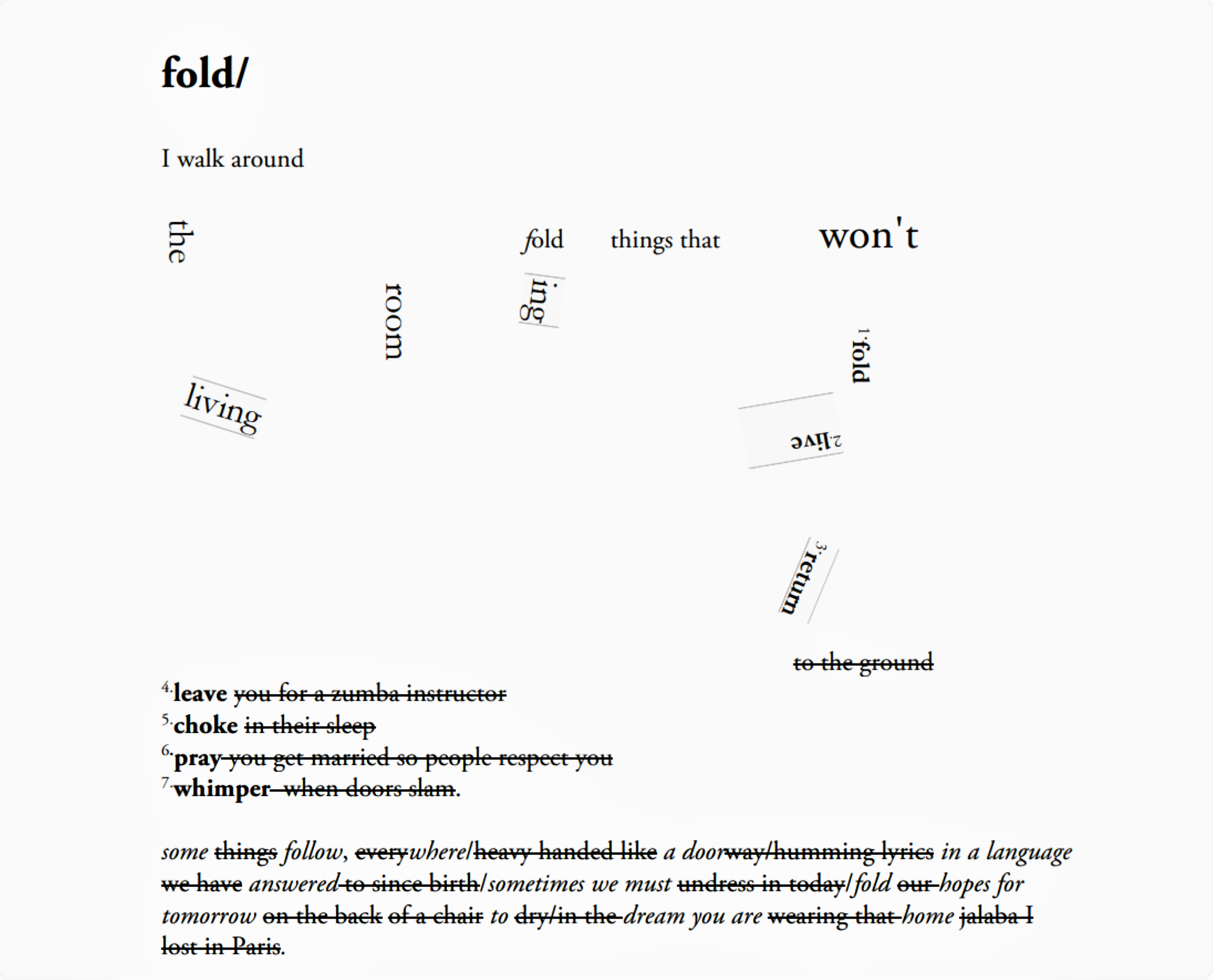 fold/ – A Visual Poem by K. Eltinaé – IceFloe Press
